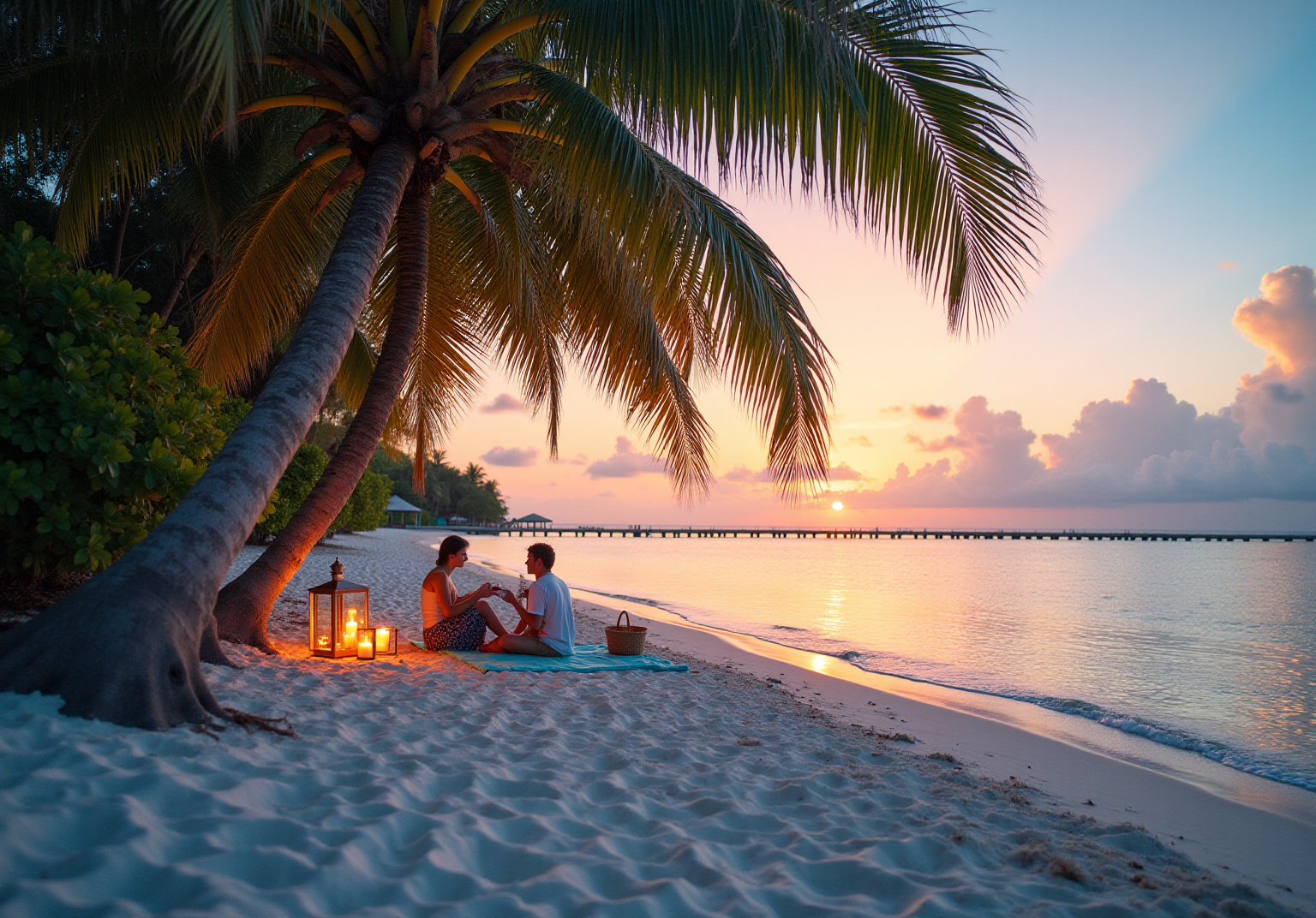 Tranquil Sunset at Baa Atoll