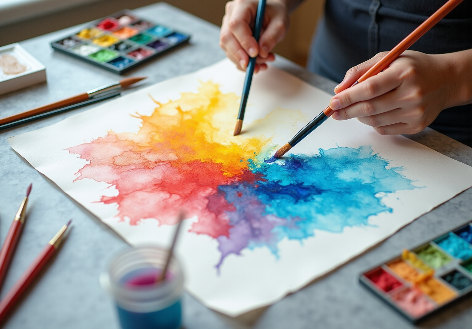 Creative Watercolor Painting Session Creative Watercolor Painting Session