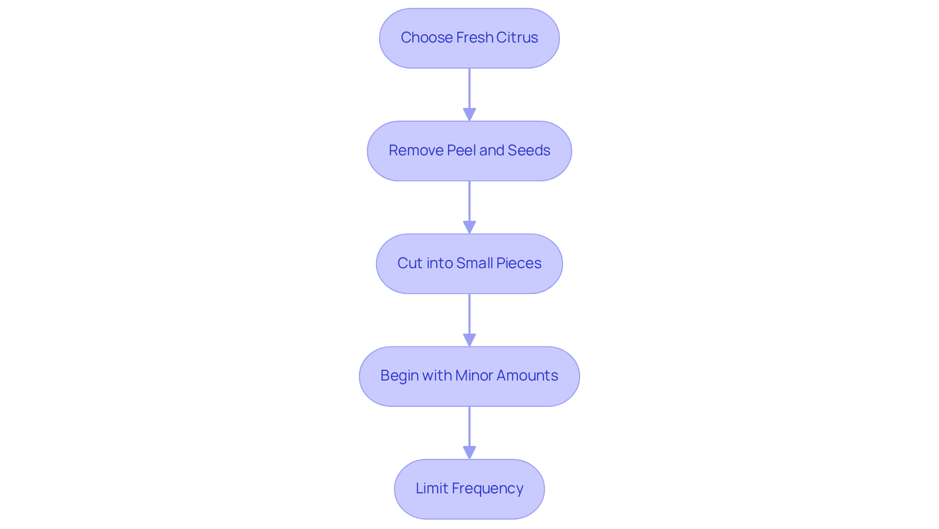 Follow the arrows to understand the steps for safely feeding oranges to your dog — each box represents a crucial guideline to ensure your pet's health.