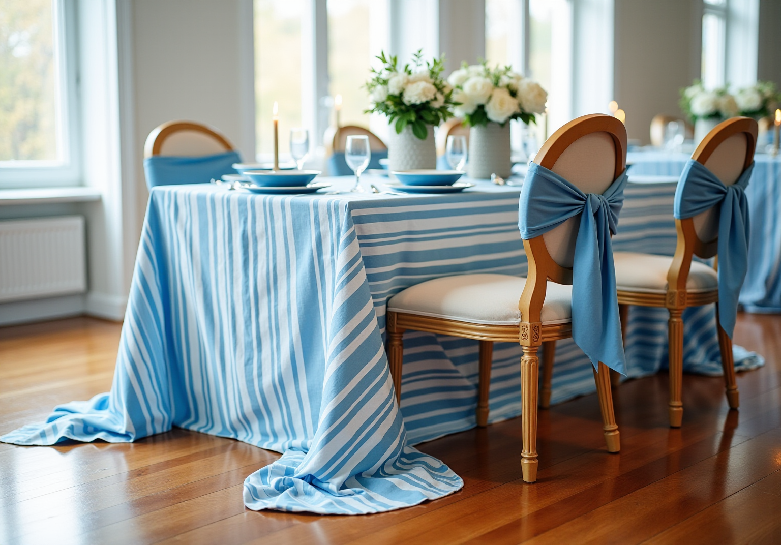 4 Best Practices for Using Blue Striped Tablecloths in Events