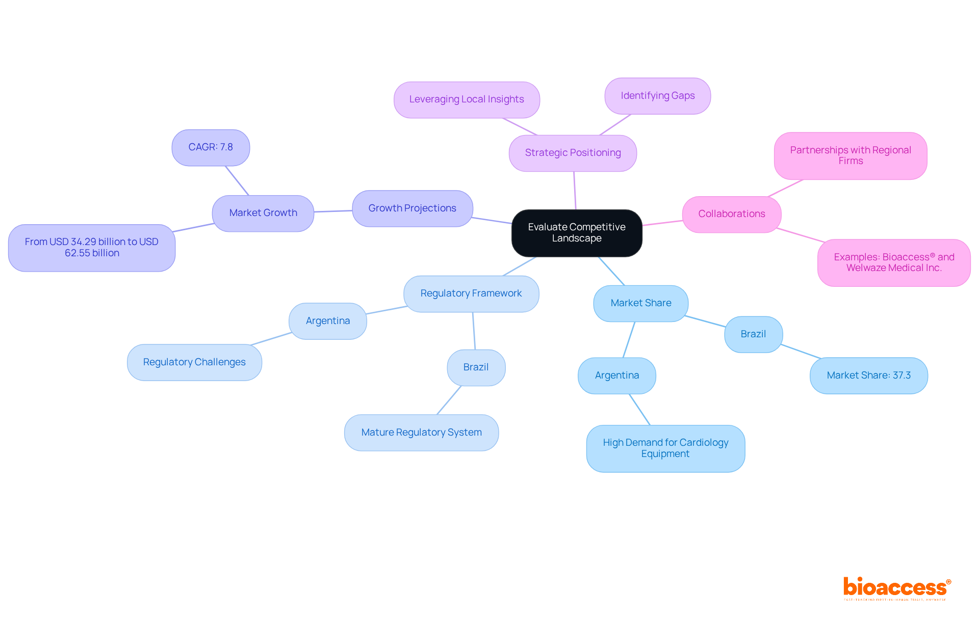 The central node represents the overall competitive landscape, while branches show specific areas of focus. Each branch connects to important details, helping you understand how different factors influence the market. The central node represents the overall competitive landscape, while branches show specific areas of focus. Each branch connects to important details, helping you understand how different factors influence the market.