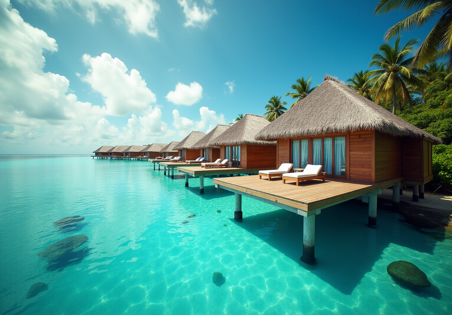 Luxurious Overwater Bungalows in the Maldives