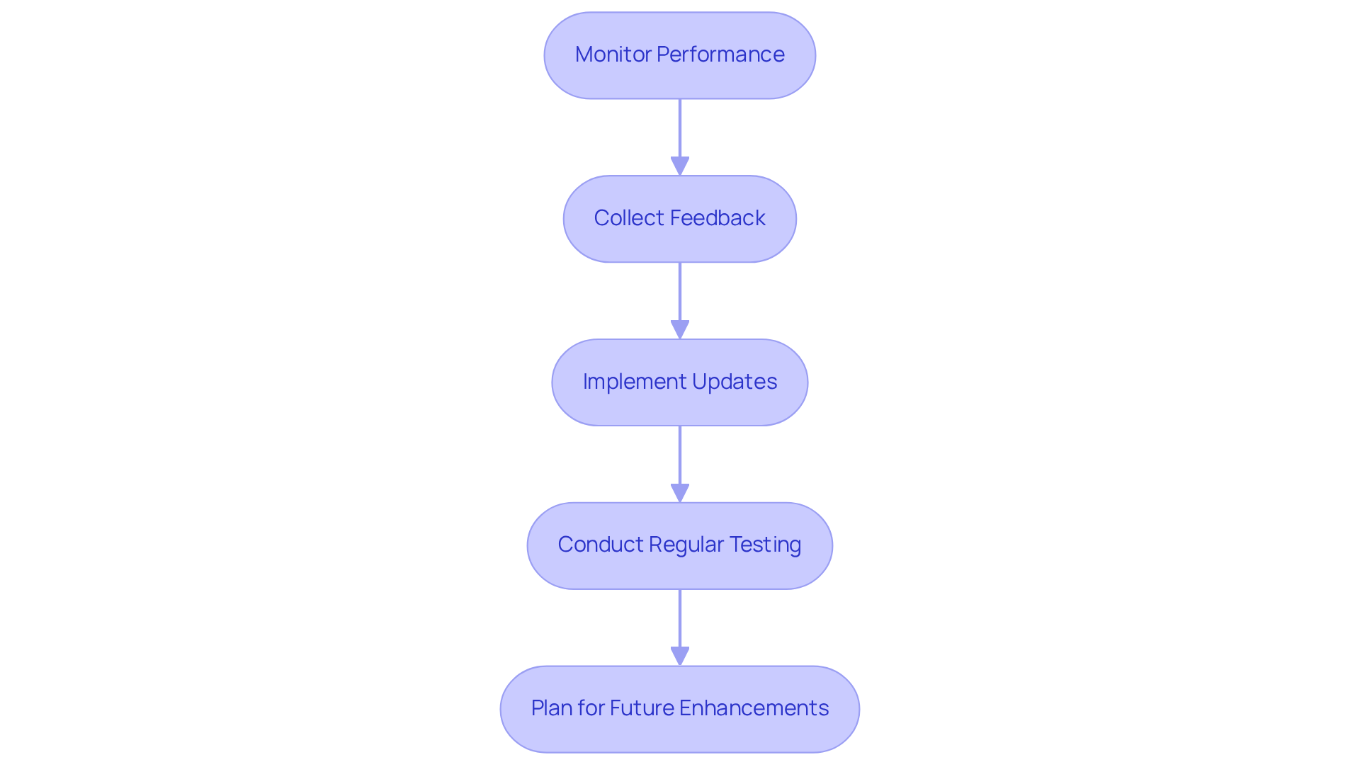 Each box represents a crucial step in keeping software effective and compliant. Follow the arrows to see how each action builds on the previous one, ensuring the software remains reliable and user-friendly.