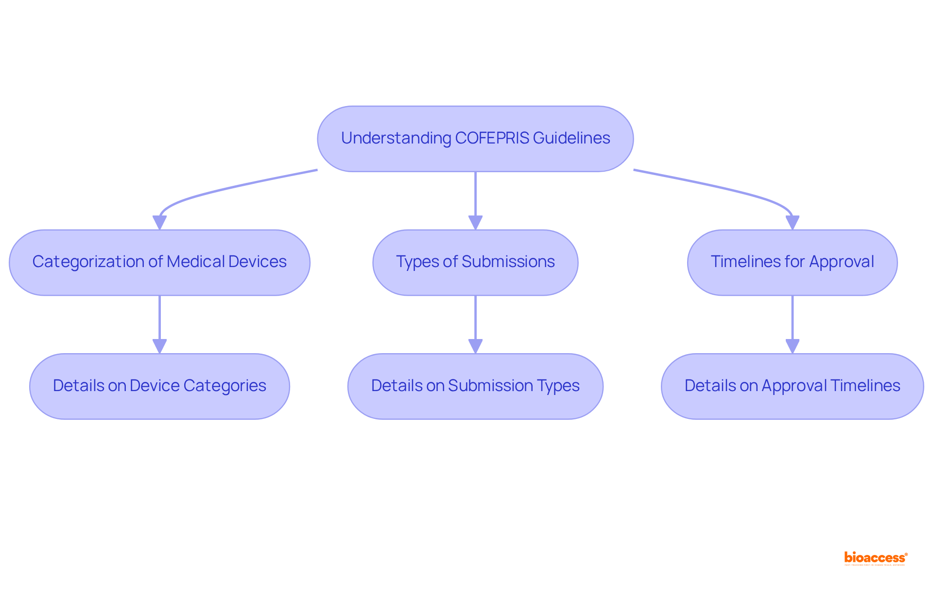 Follow the arrows to navigate the process of submitting medical devices to COFEPRIS — each step is critical for ensuring compliance and approval.