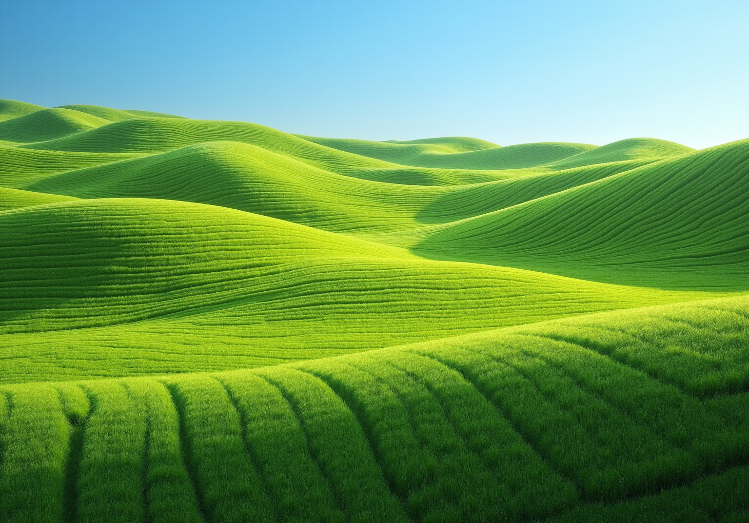 Lush Rolling Green Fields