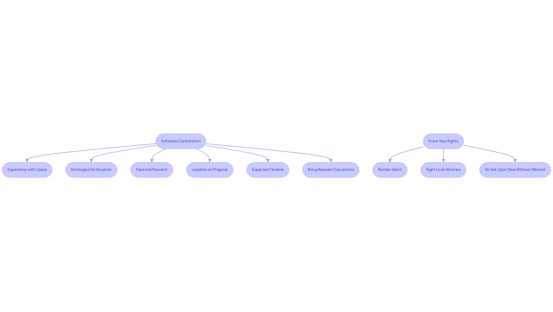 Follow the flow from scheduling your consultation to preparing key questions and knowing your rights. Each step guides you on what to do and what to keep in mind during your immigration situation.
