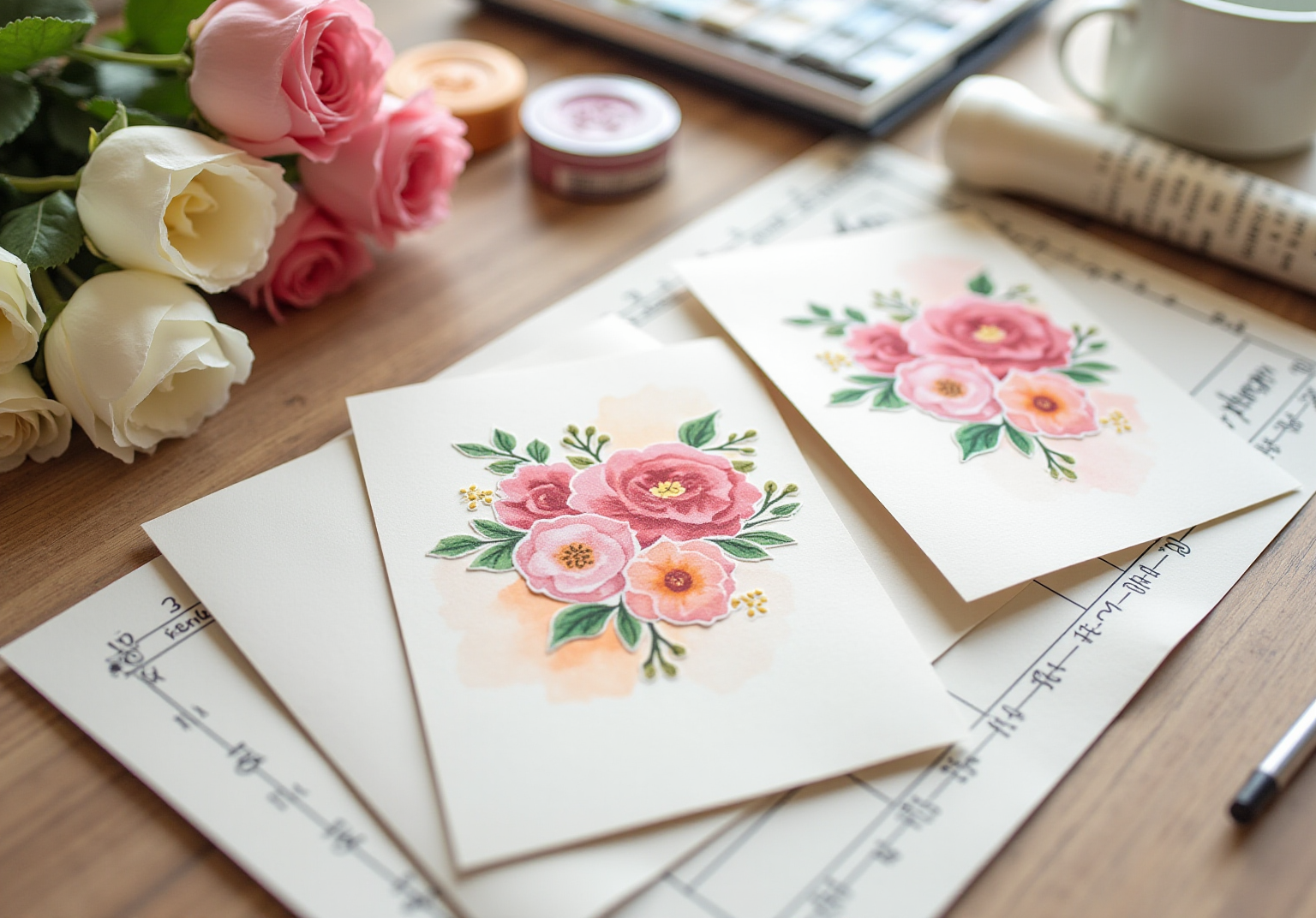 Crafting Watercolor Flower Cards Crafting Watercolor Flower Cards