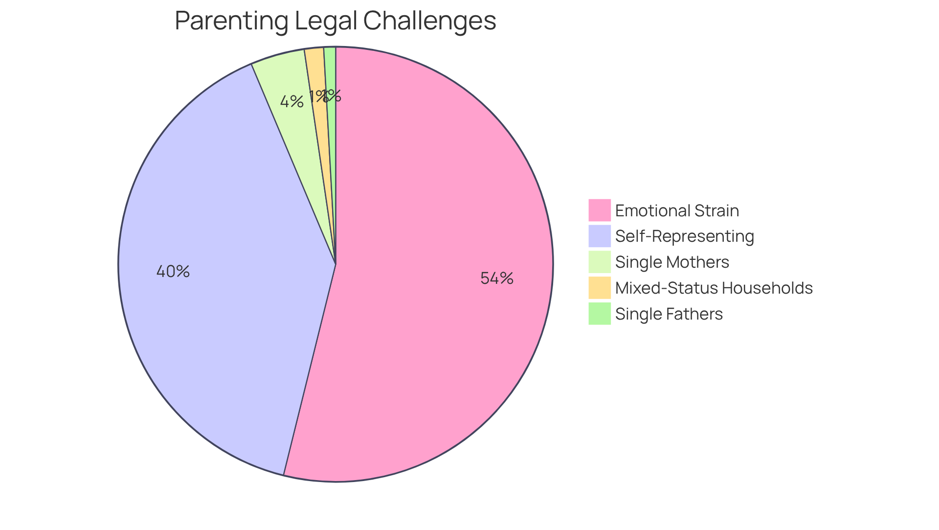 Each slice of the pie shows a different aspect of the legal challenges parents face. The bigger the slice, the more significant that issue is in the context of custody and guardianship. Each slice of the pie shows a different aspect of the legal challenges parents face. The bigger the slice, the more significant that issue is in the context of custody and guardianship.