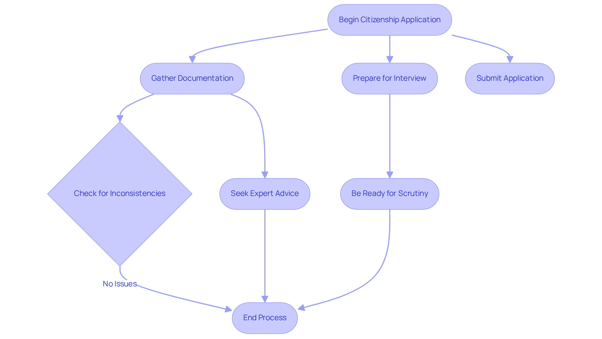 Follow the arrows to understand the steps you need to take during the citizenship application process, including the importance of documentation and preparation for potential scrutiny. Follow the arrows to understand the steps you need to take during the citizenship application process, including the importance of documentation and preparation for potential scrutiny.