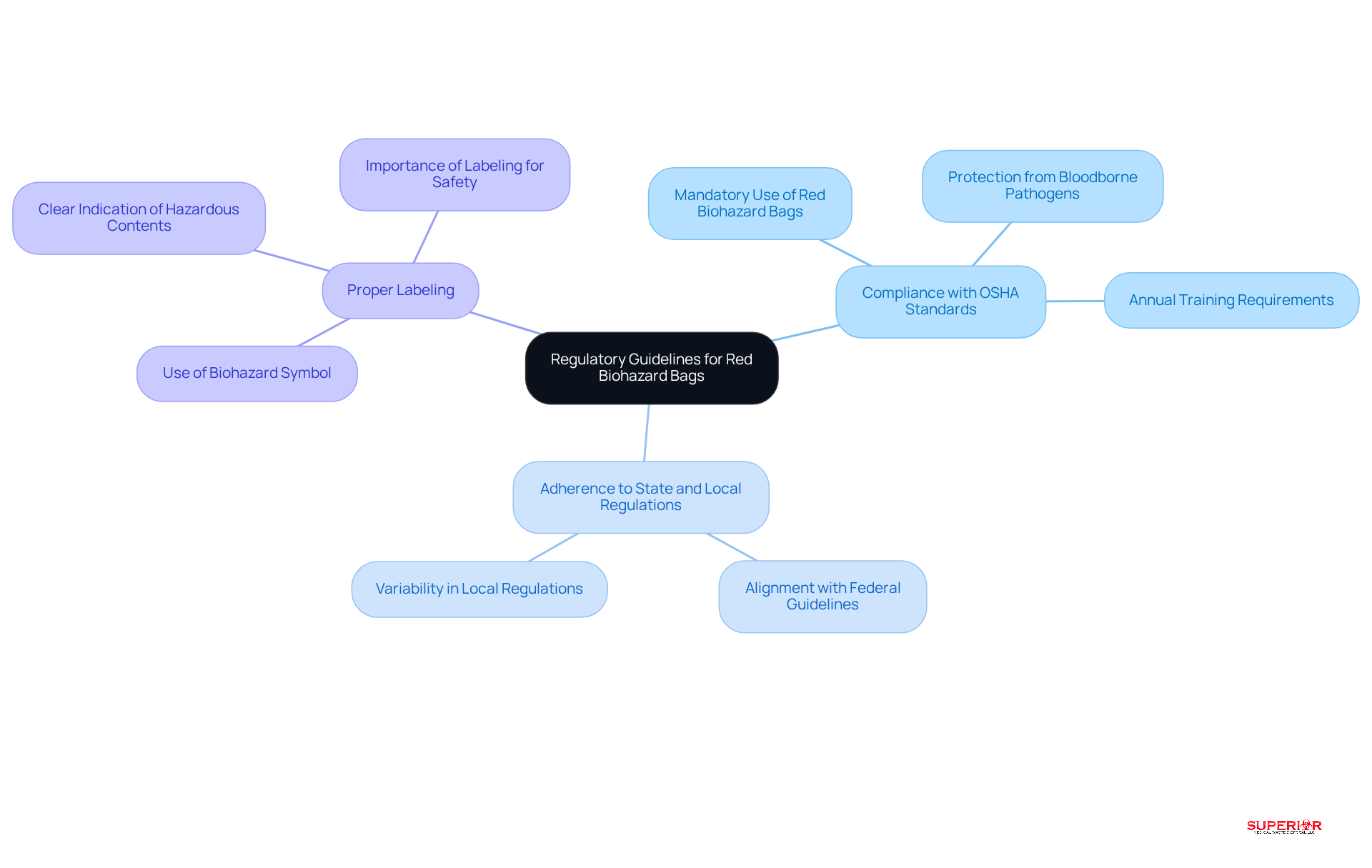 The central node represents the main topic, while the branches show the key requirements. Each sub-branch provides additional details, helping you understand the full scope of the guidelines. The central node represents the main topic, while the branches show the key requirements. Each sub-branch provides additional details, helping you understand the full scope of the guidelines.