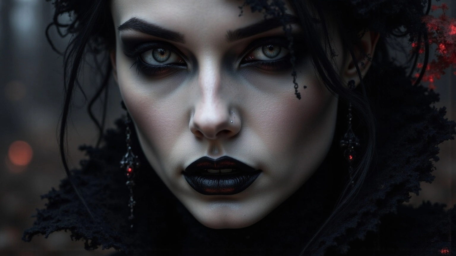 Vampire Gothic Makeup Close-Up