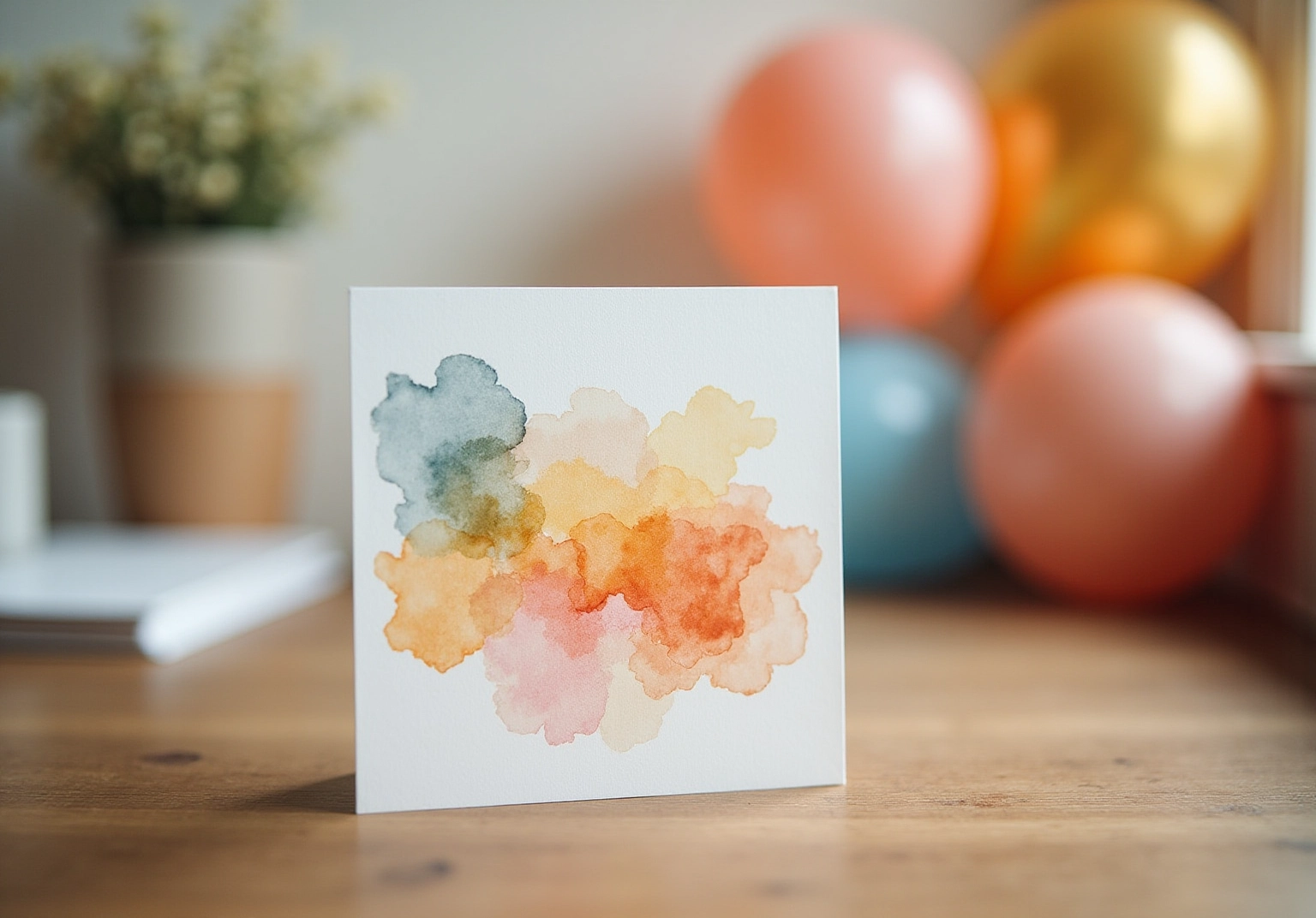 Versatile Watercolor Card for Celebrations
