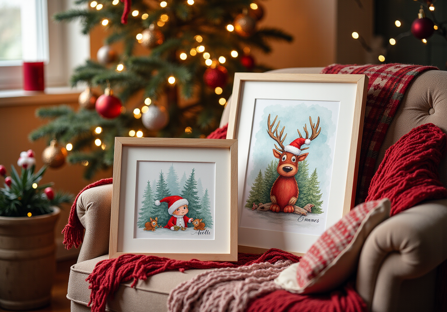 Festive Watercolor Illustrations by Kelly Swain Festive Watercolor Illustrations by Kelly Swain