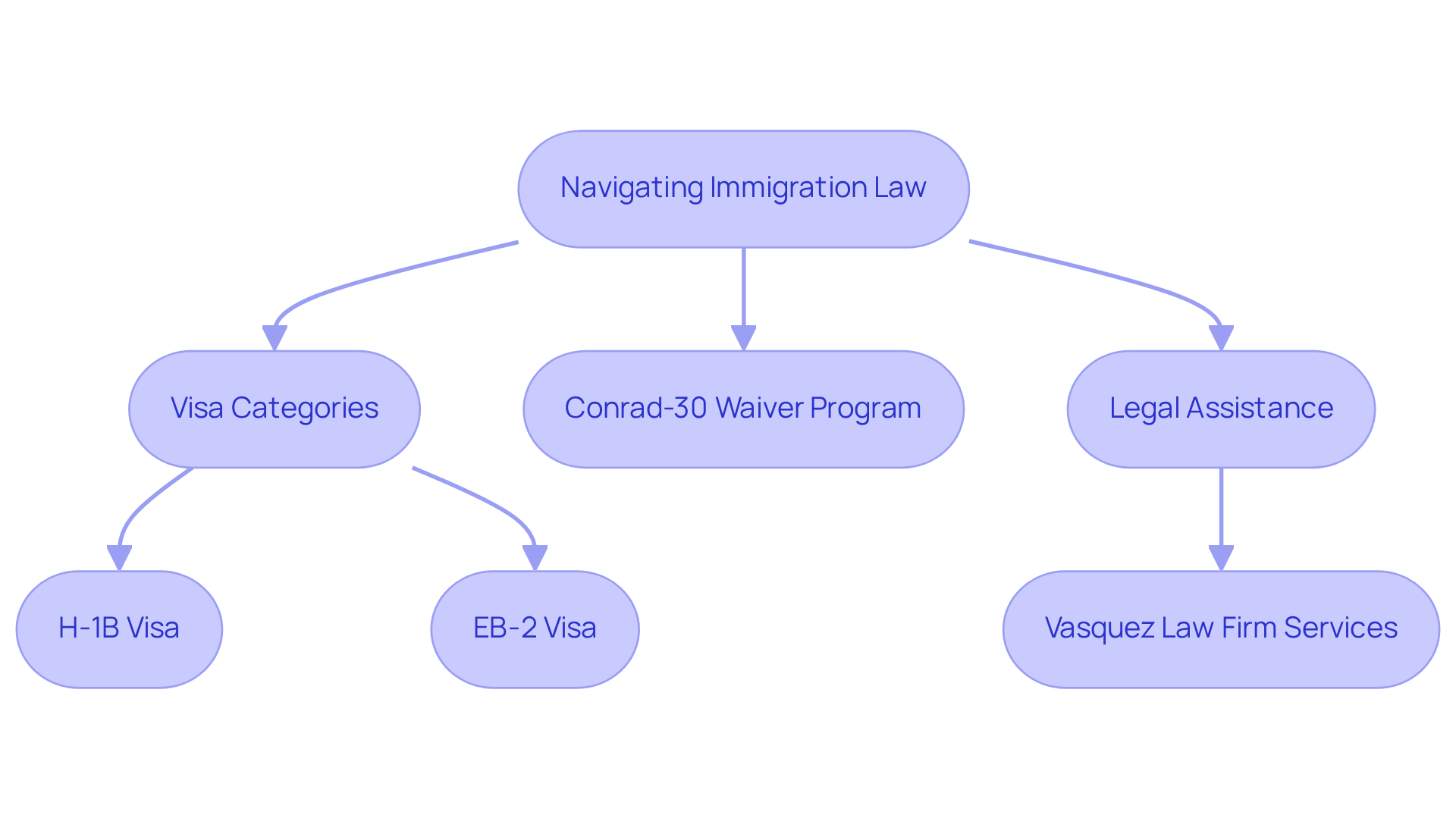 This flowchart shows the steps immigrant medical workers can take to navigate U.S. immigration law. Follow the arrows to see the different visa options and support available to help you succeed.