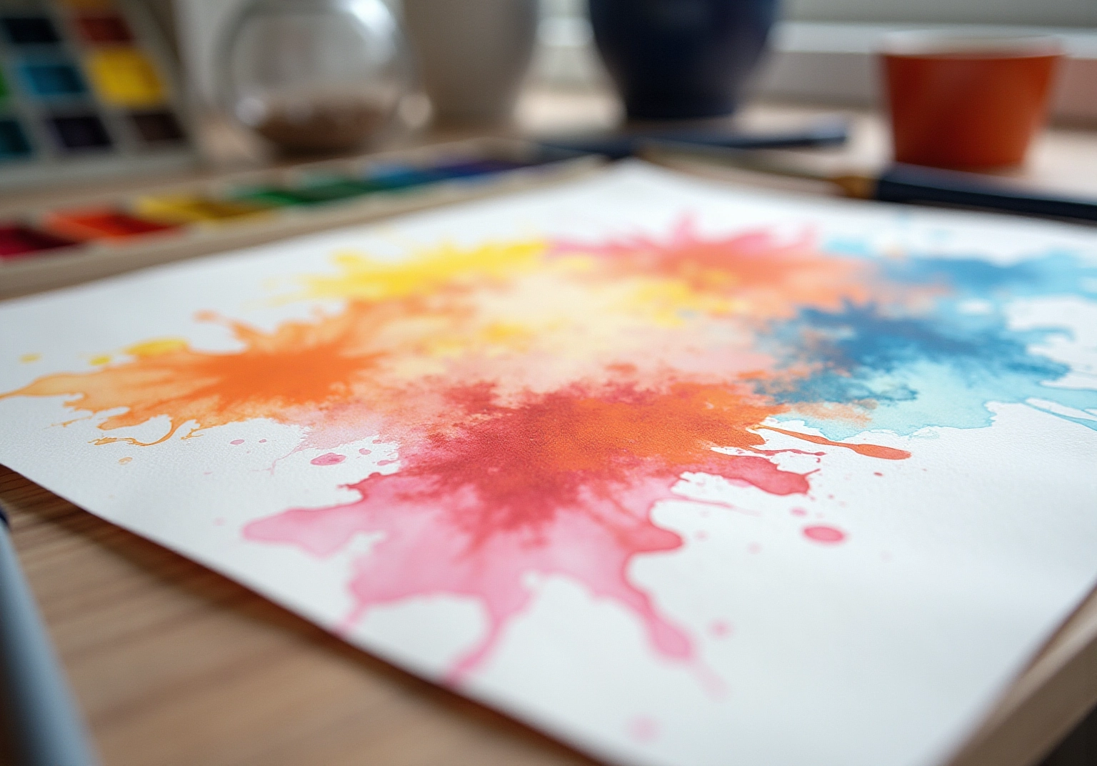 Vibrant Art on Smooth Watercolor Paper
