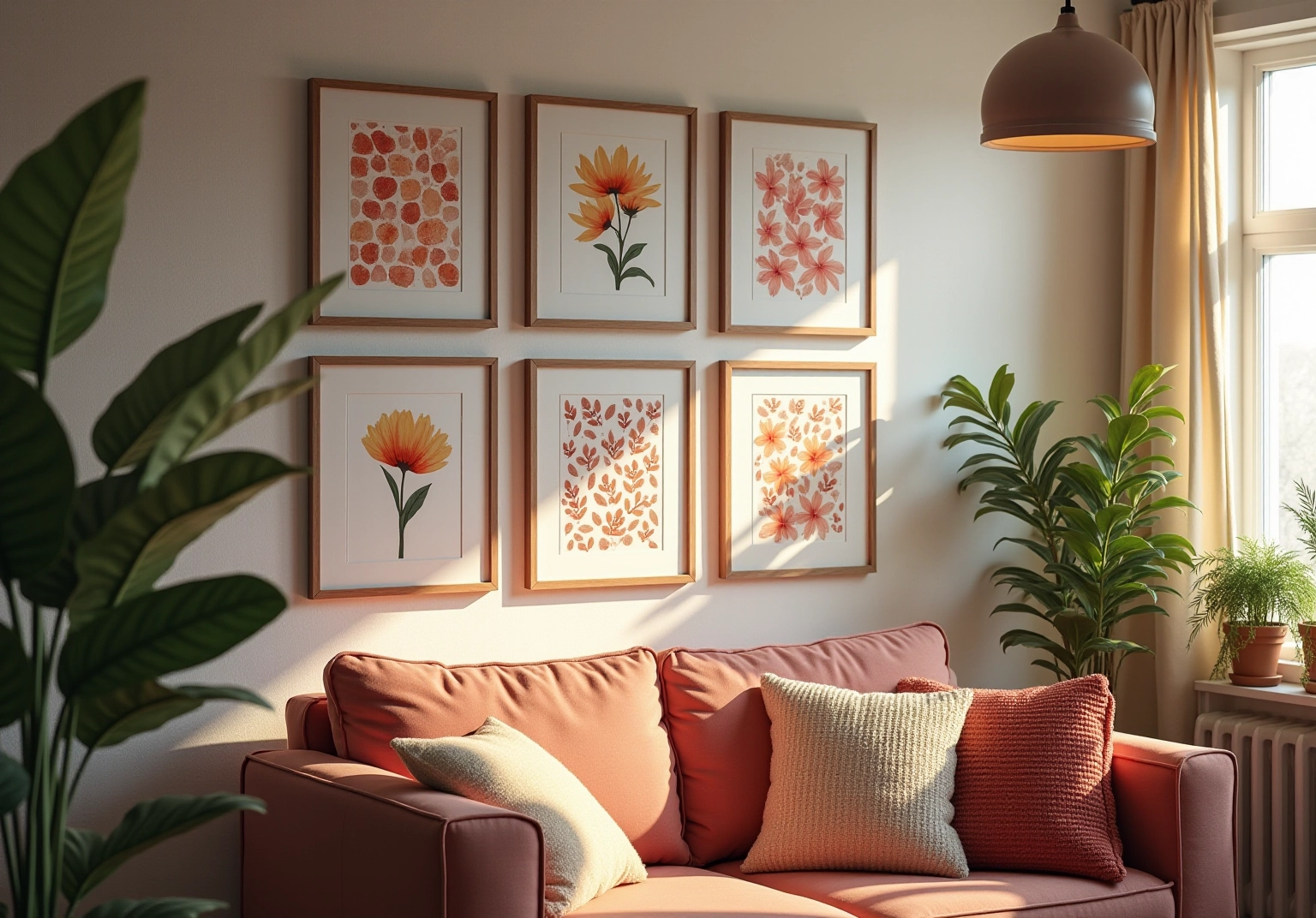 Vibrant Art Prints in a Cozy Home Vibrant Art Prints in a Cozy Home