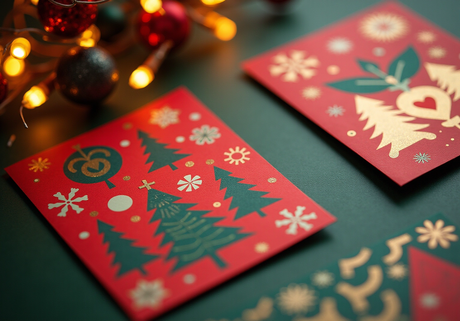 Vibrant Holiday Card Display Vibrant Holiday Card Display