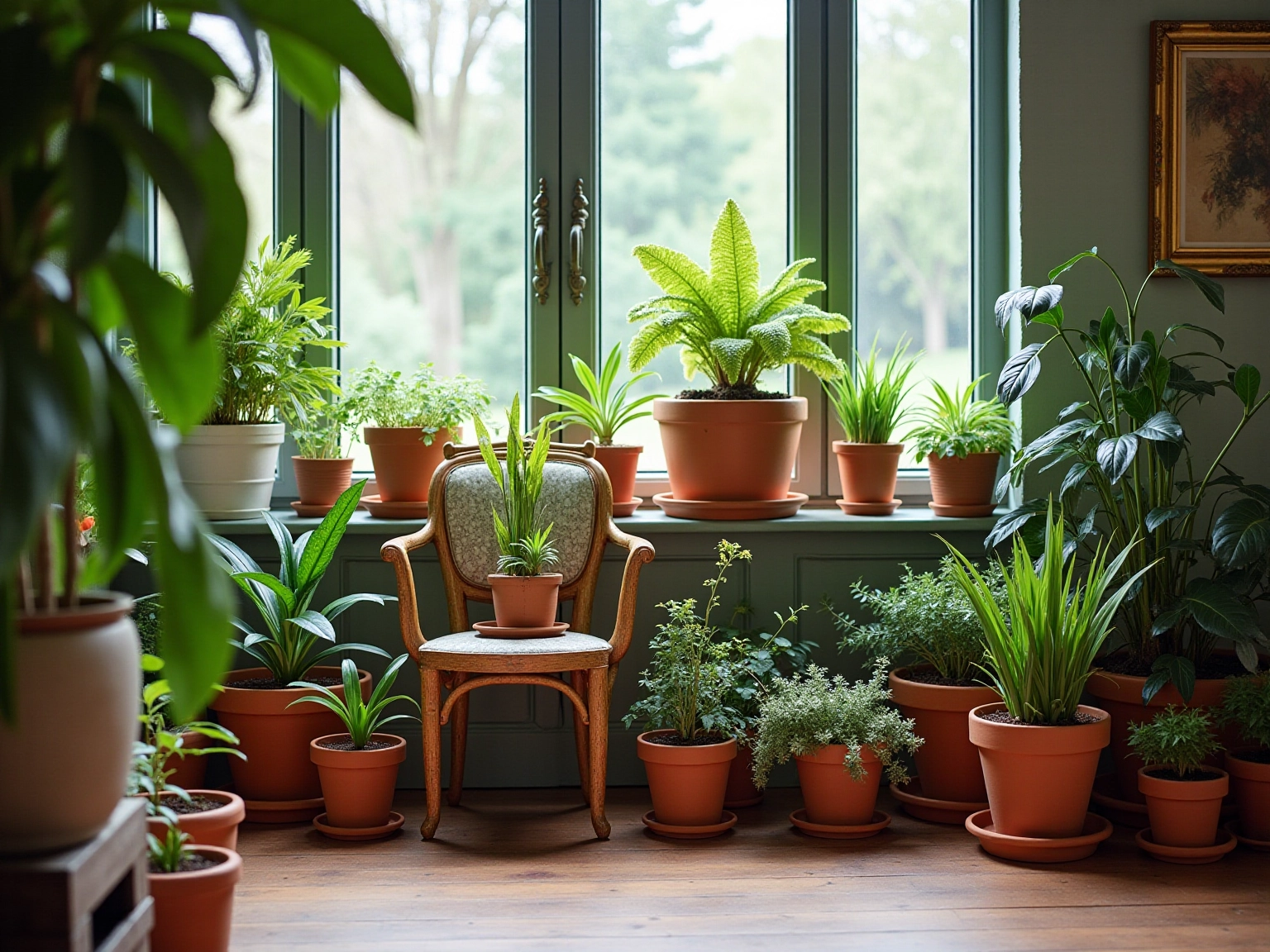 Vibrant Indoor Botanical Display Vibrant Indoor Botanical Display
