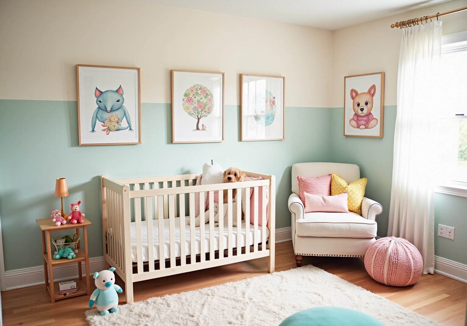 Vibrant Nursery with Personalized Art Prints Vibrant Nursery with Personalized Art Prints