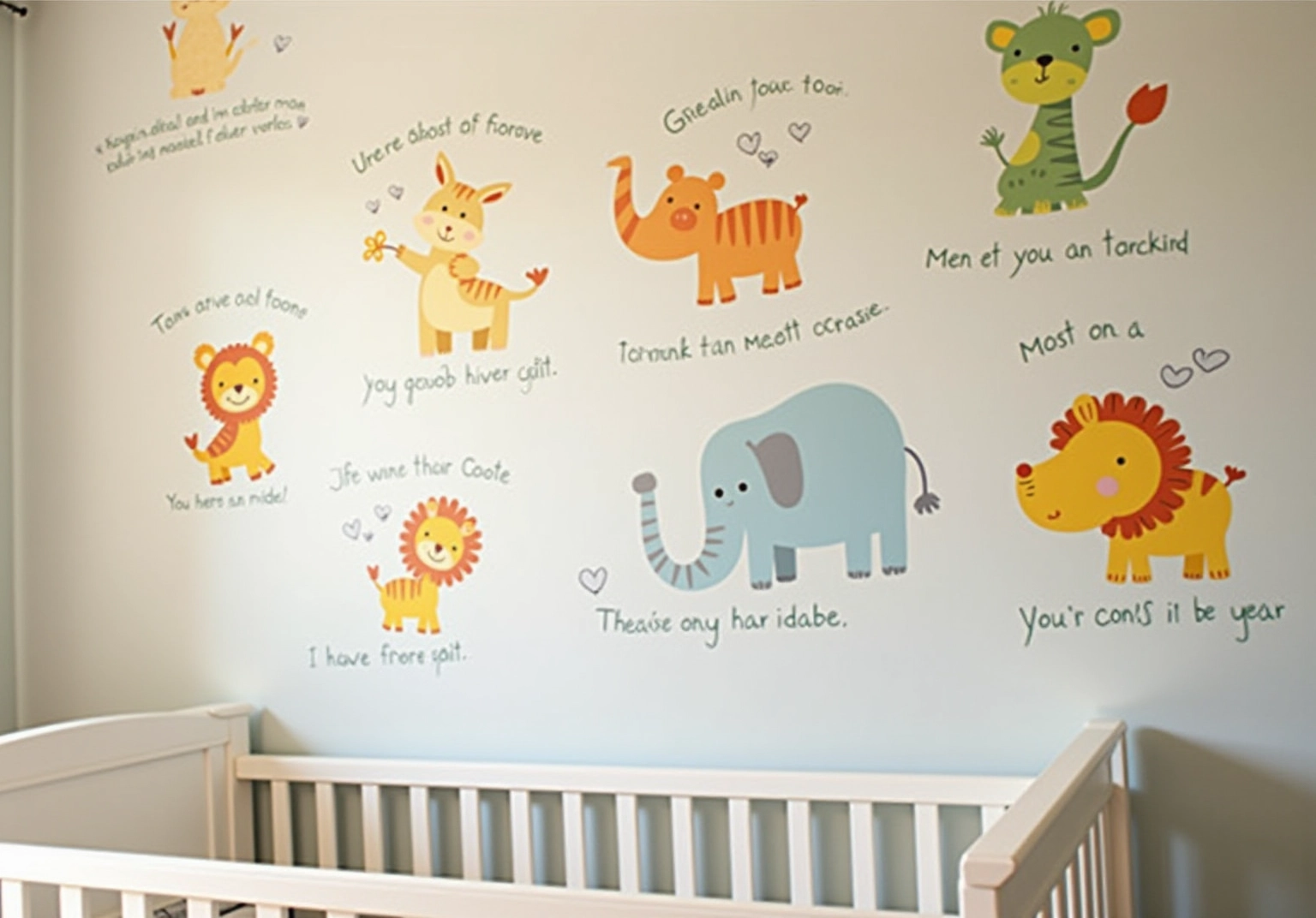 Vibrant Wall Decals in a Nursery