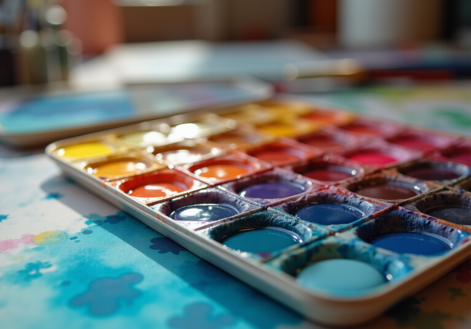 Royal & Langnickel Watercolor Palette in Action Royal & Langnickel Watercolor Palette in Action