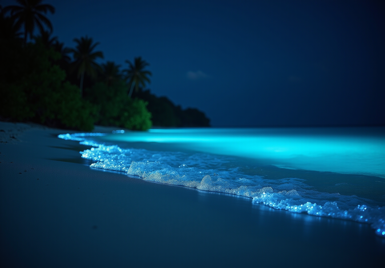 Magical Bioluminescent Beach in the Maldives