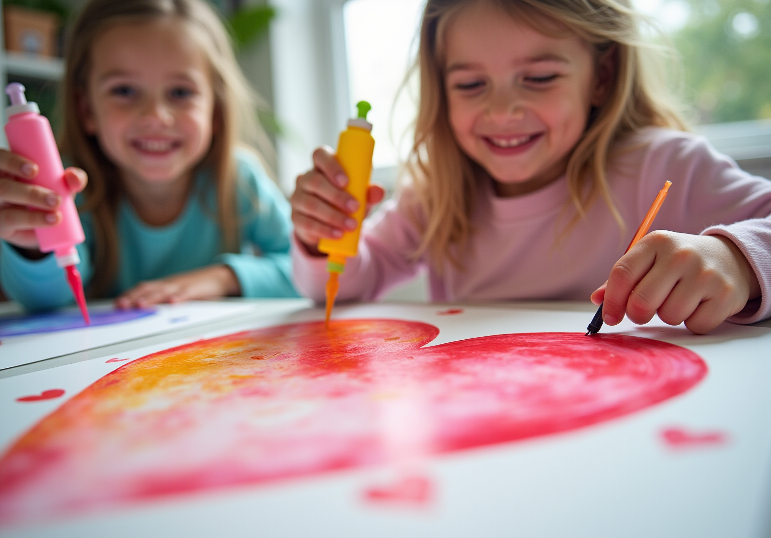 Joyful Heart-Shaped Watercolor Painting Joyful Heart-Shaped Watercolor Painting
