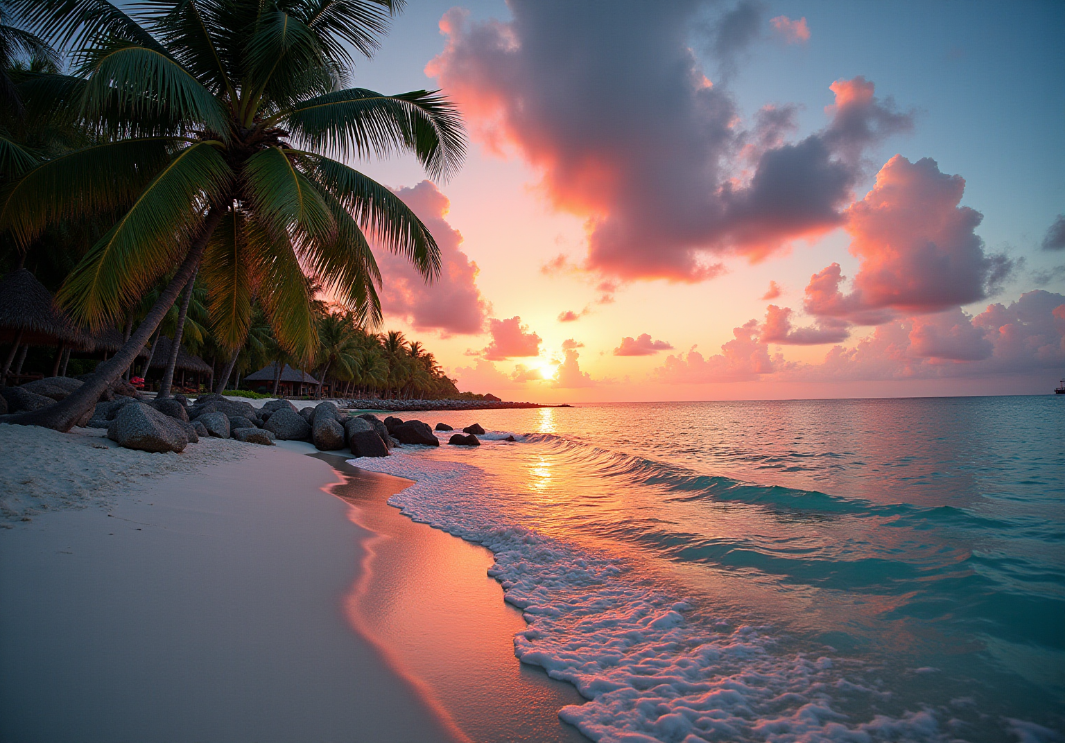 Serene Maldives Sunset