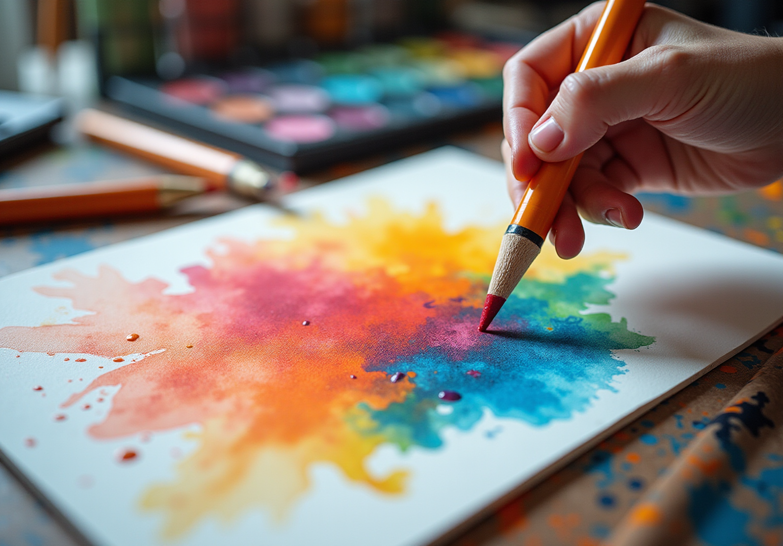 Artistic Freedom with Watercolor Sticks
