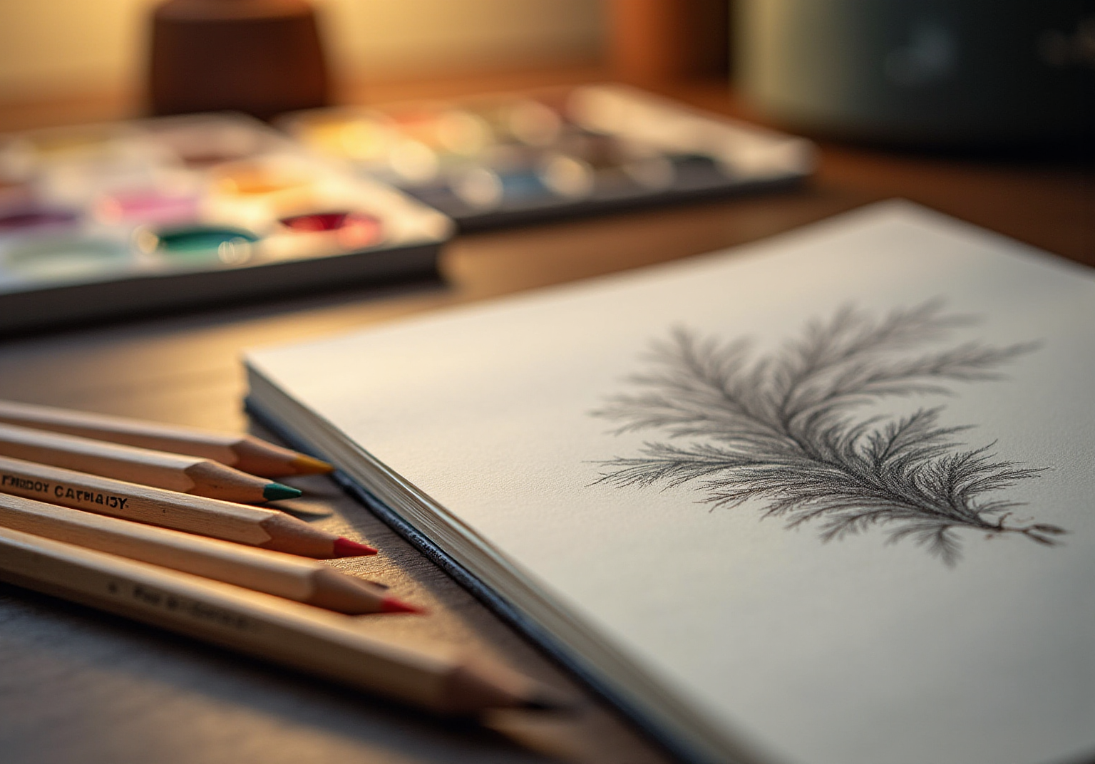 Faber-Castell Graphite Pencils in an Artist's Workspace