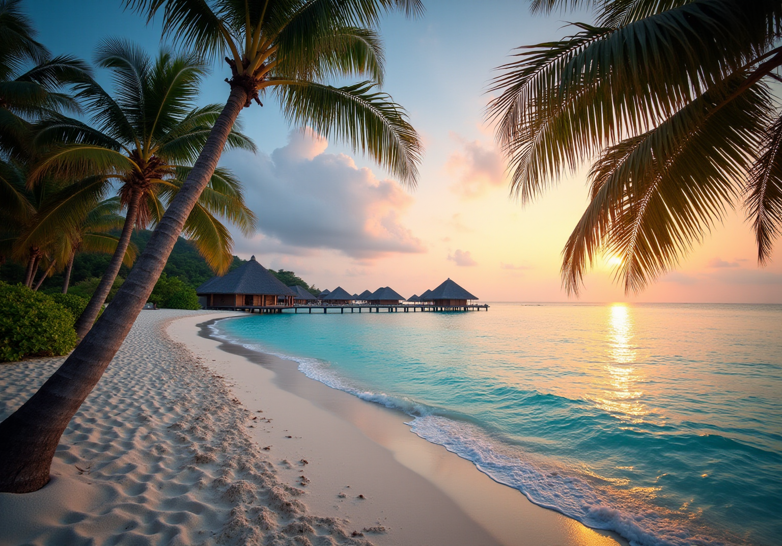 Enchanting Dusk in the Maldives