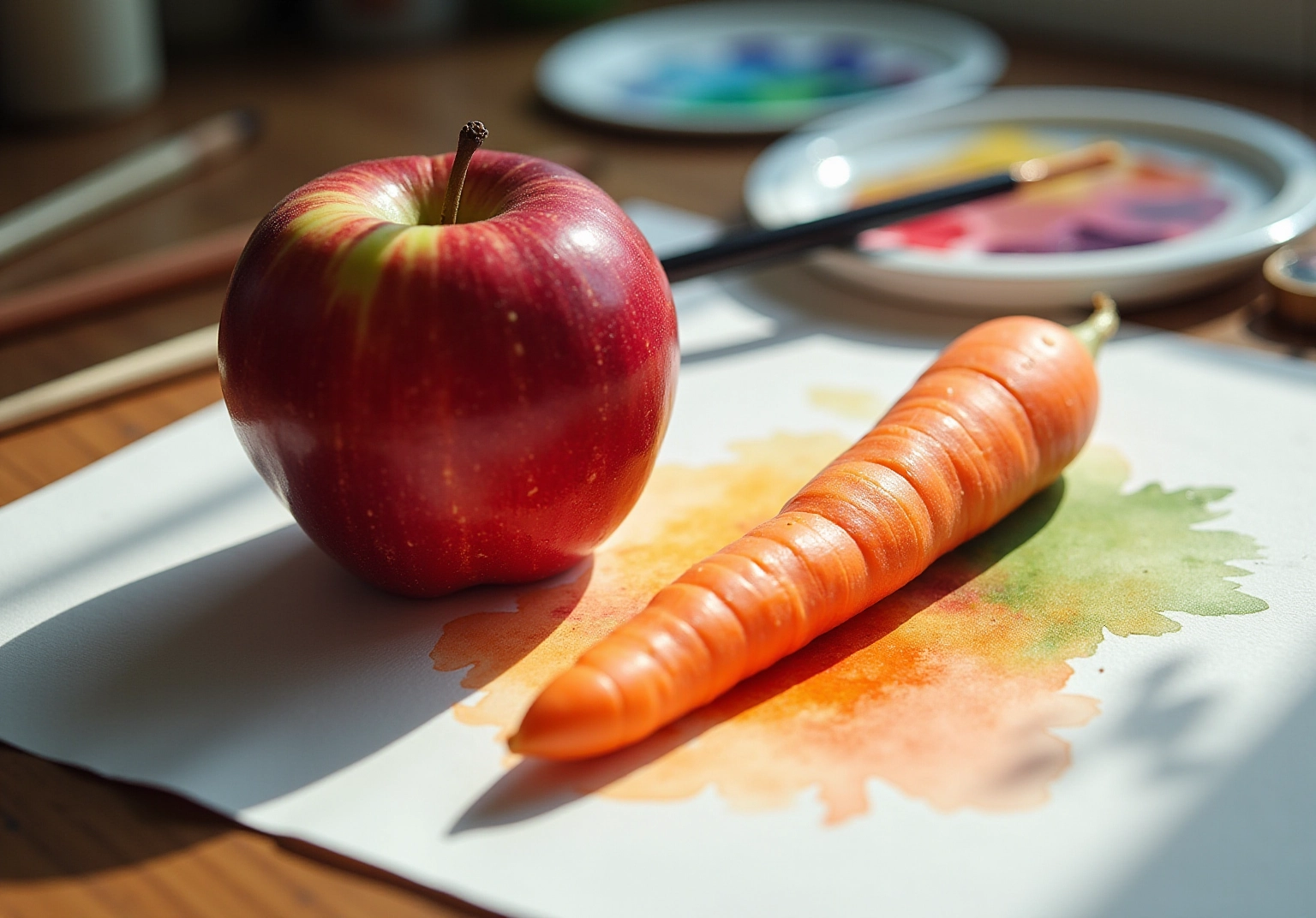 Watercolor Exploration of Fruits and Vegetables