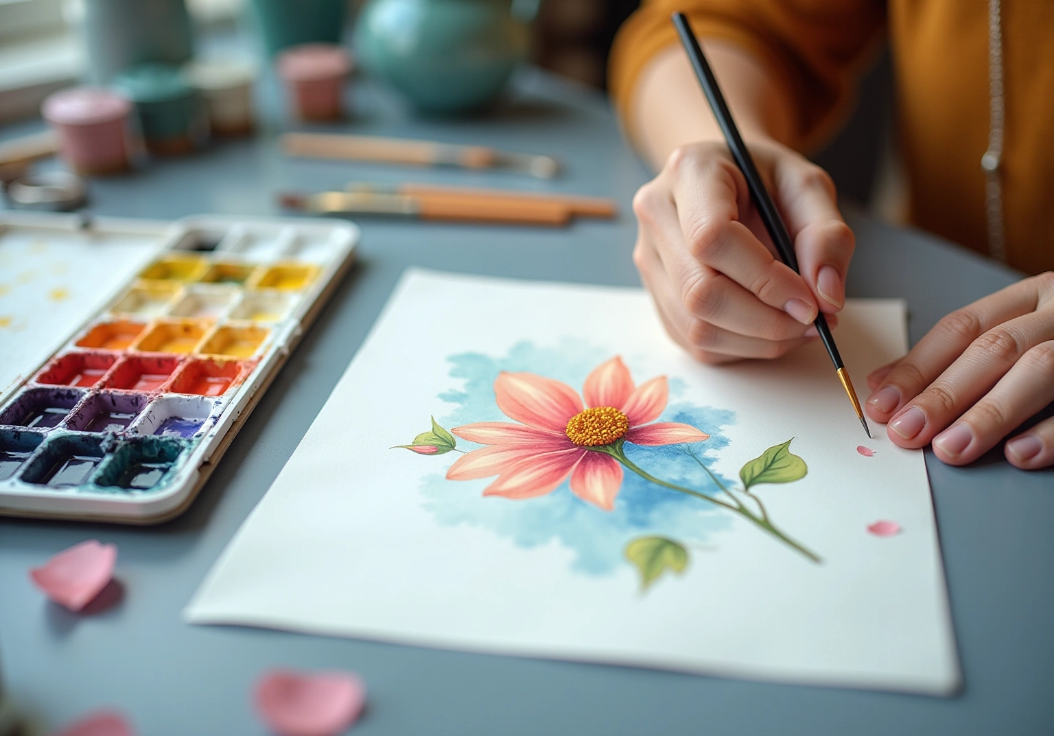 Watercolor Flower Painting Tutorial