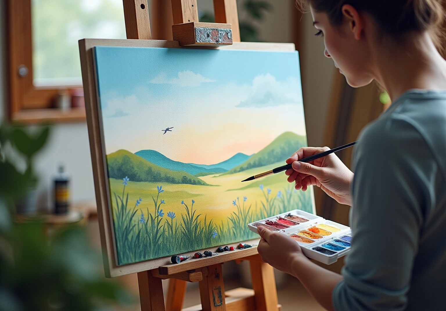 Watercolor Landscape in Progress Watercolor Landscape in Progress