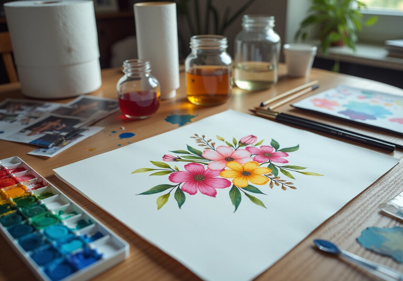 Watercolor Painting in Progress Watercolor Painting in Progress