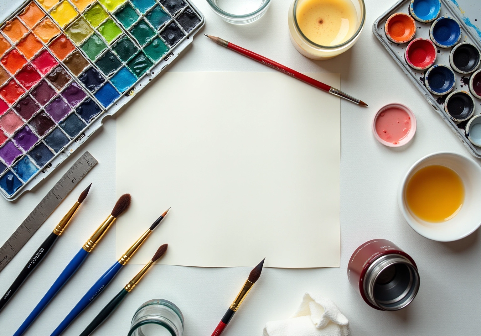 Watercolor Painting Setup Watercolor Painting Setup