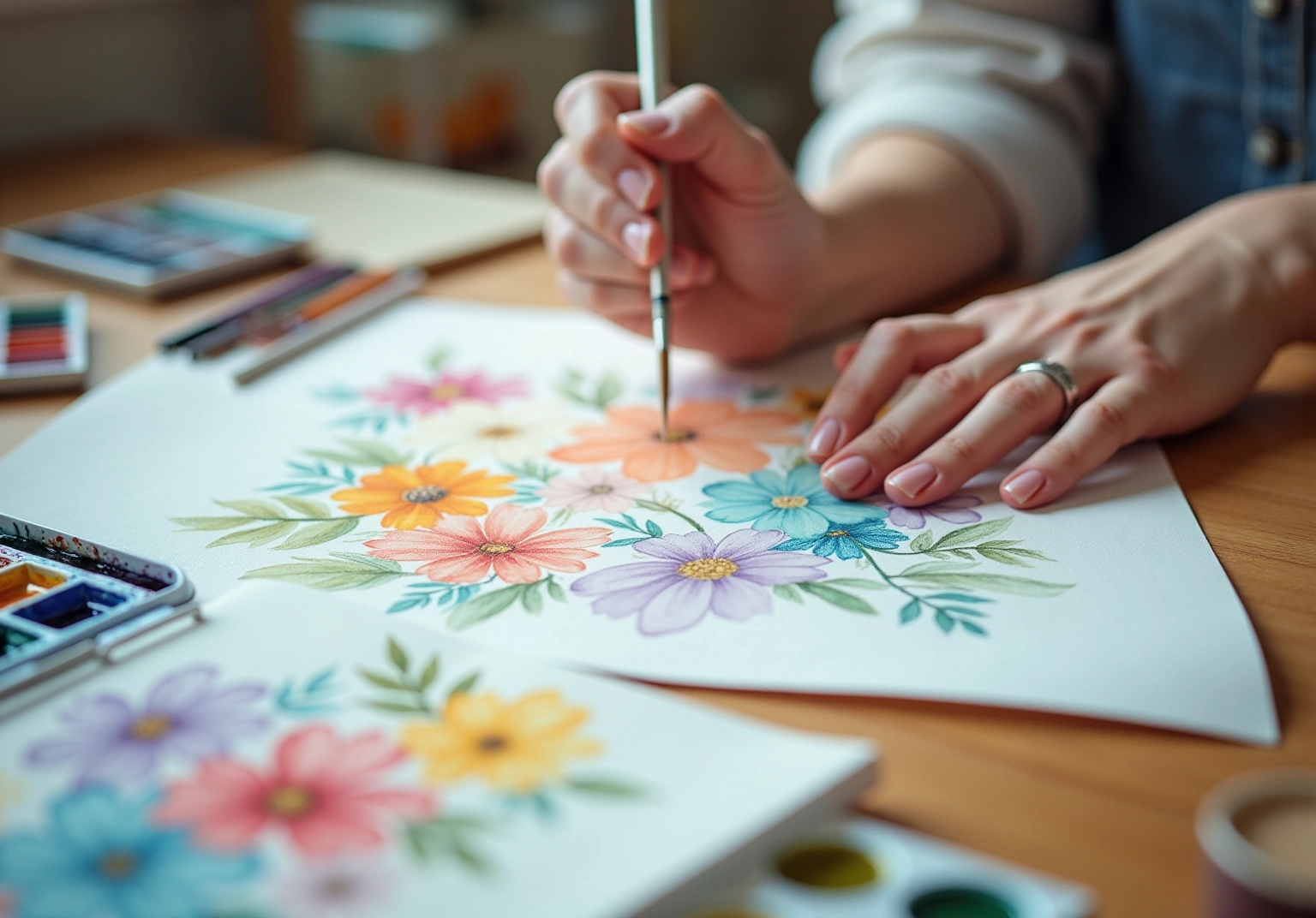 Watercolor Techniques for Floral Sketching