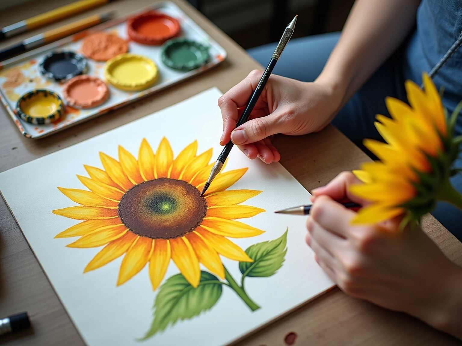 Watercolor Techniques for Sunflower Painting Watercolor Techniques for Sunflower Painting