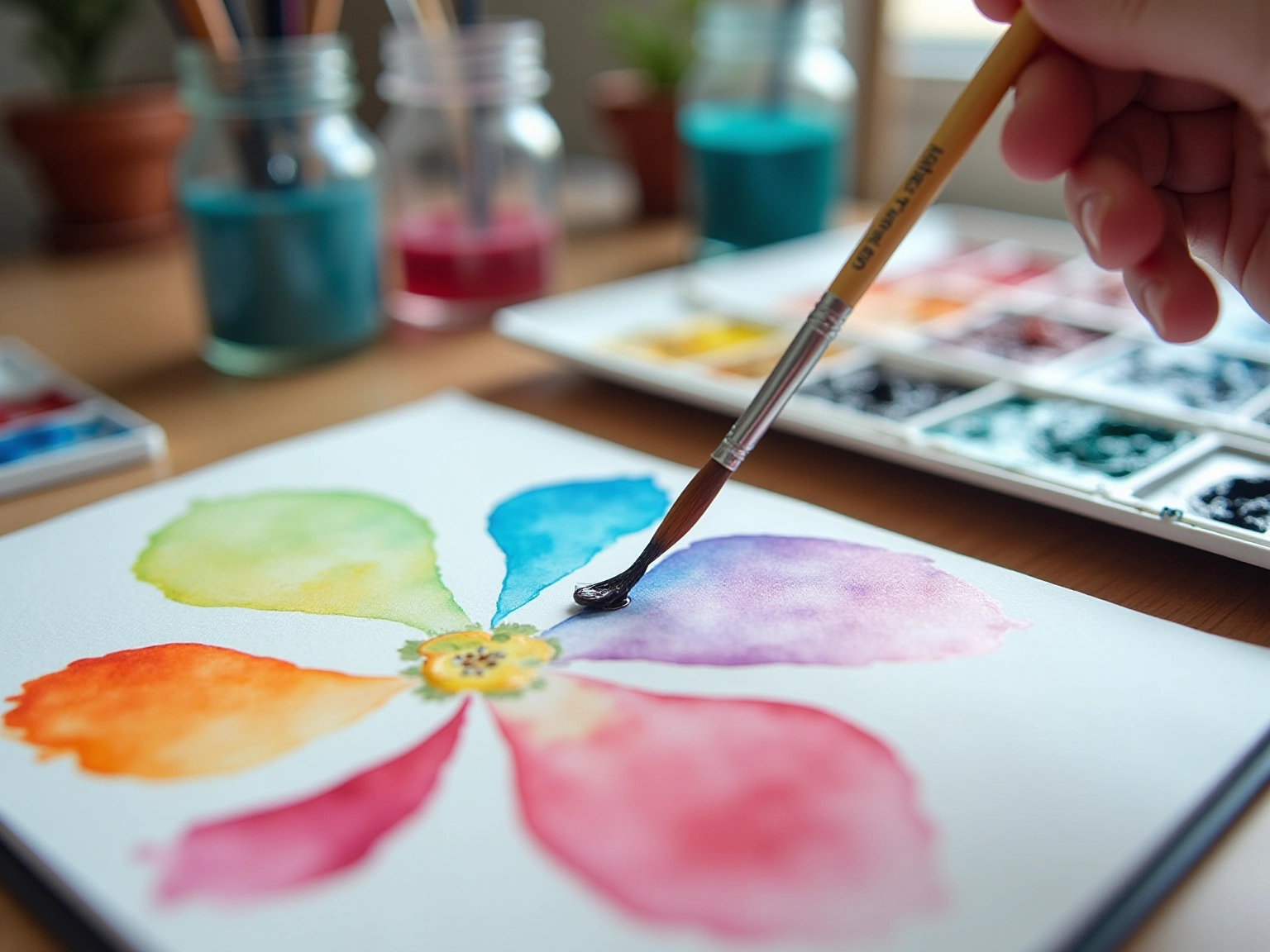 Watercolor Techniques in an Art Studio Watercolor Techniques in an Art Studio