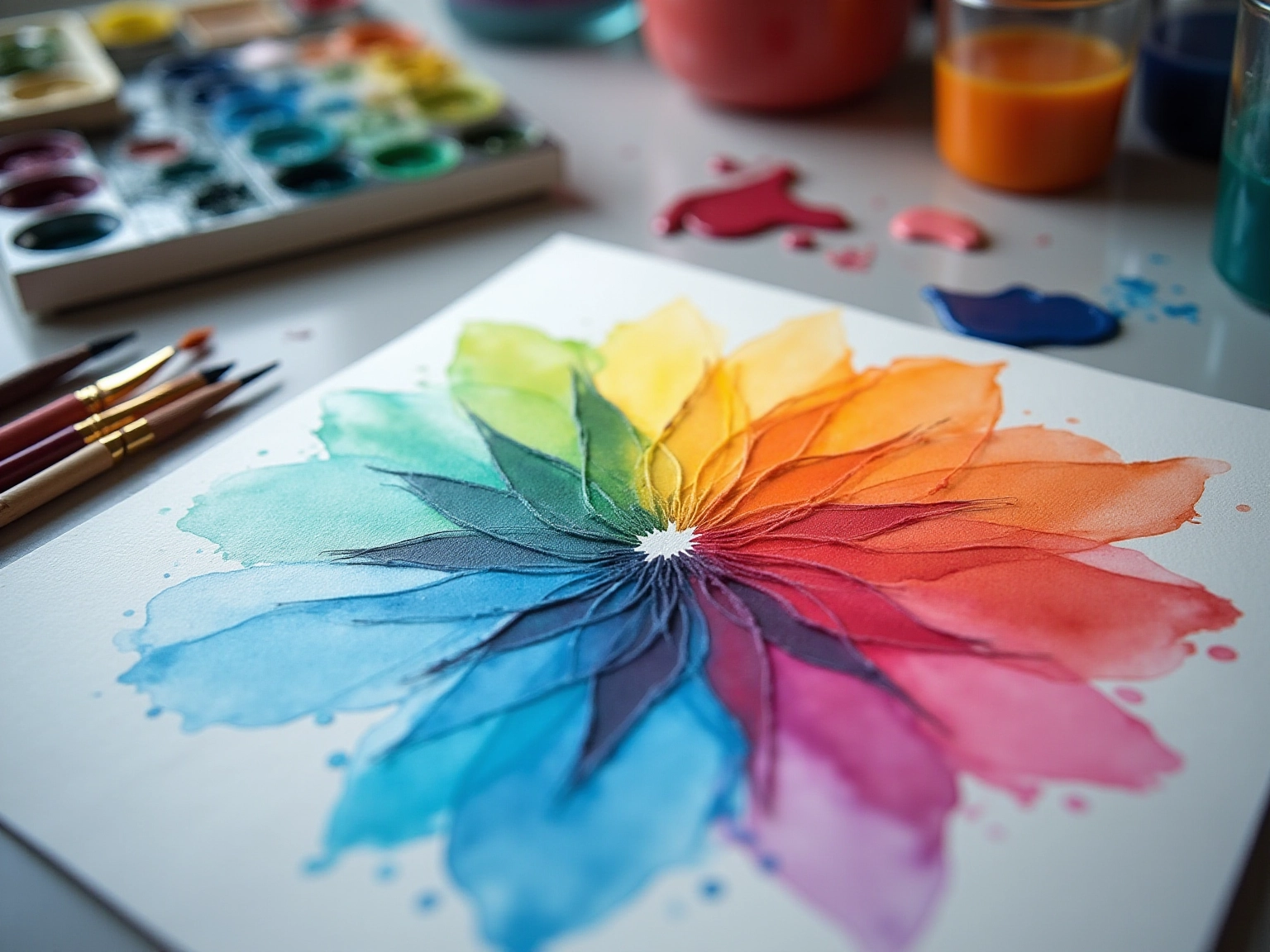 Watercolor Wet-on-Wet Technique in Action Watercolor Wet-on-Wet Technique in Action