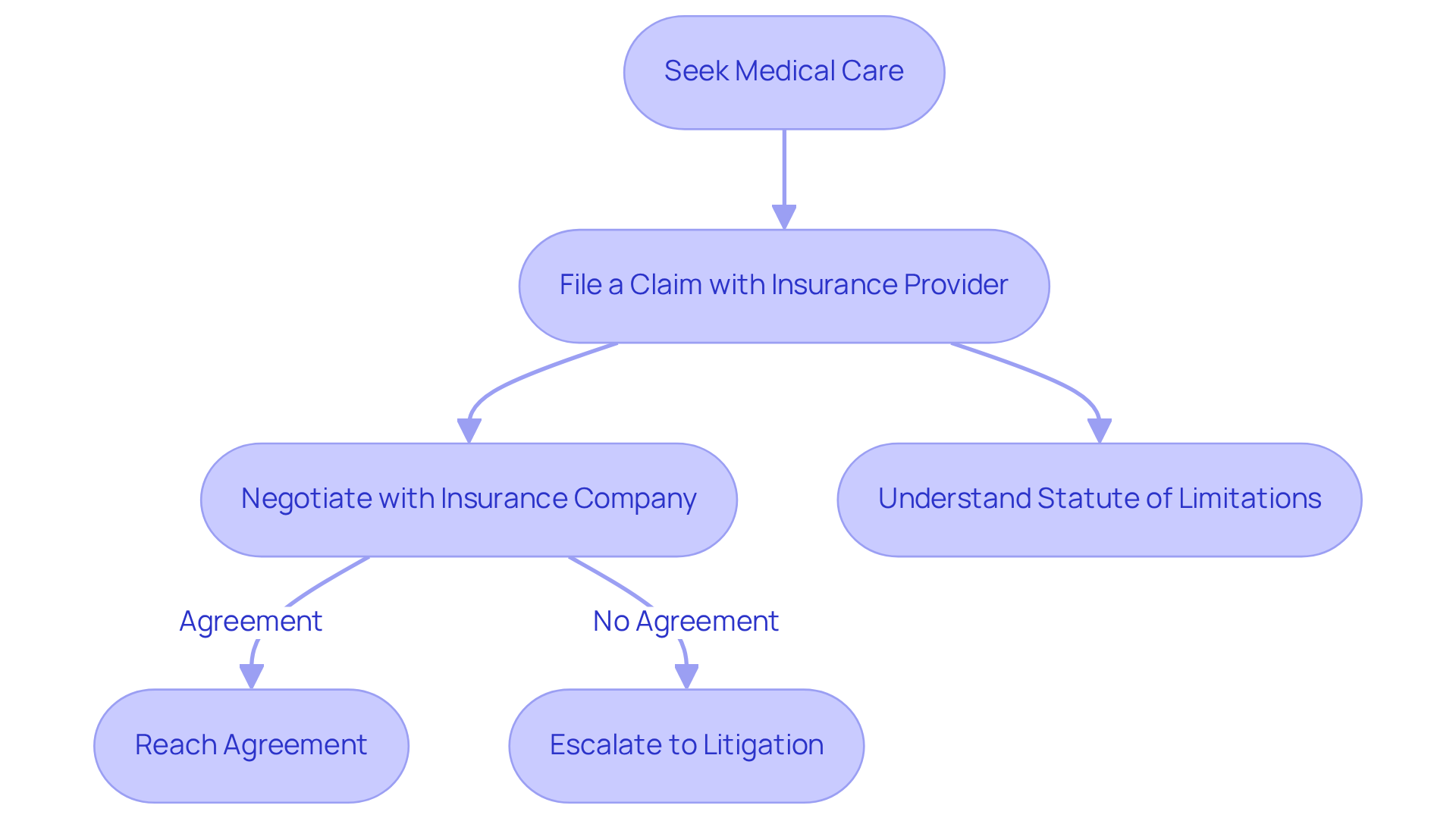 Follow the arrows to see the steps you need to take in order to navigate the legal process. Each box represents a key action, and the flow shows how you move from one step to the next.