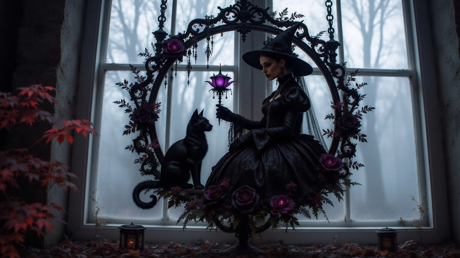Whimsical Gothic Acrylic Window Decor