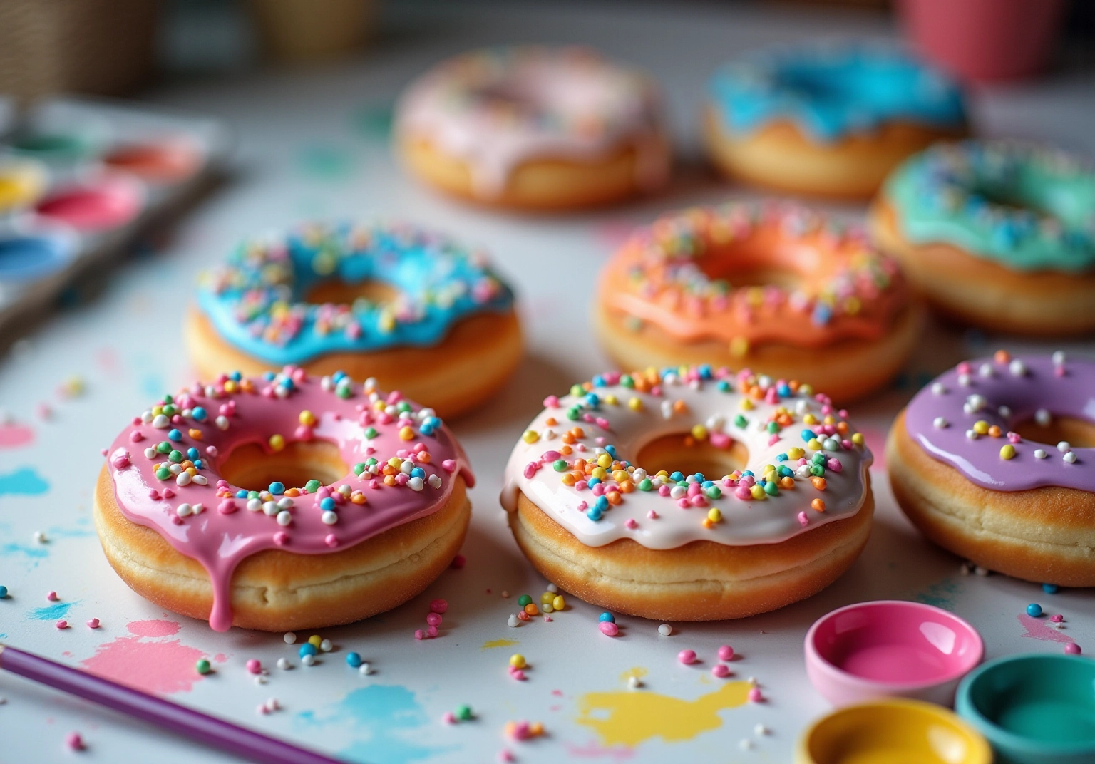 Whimsical Painted Donuts Whimsical Painted Donuts