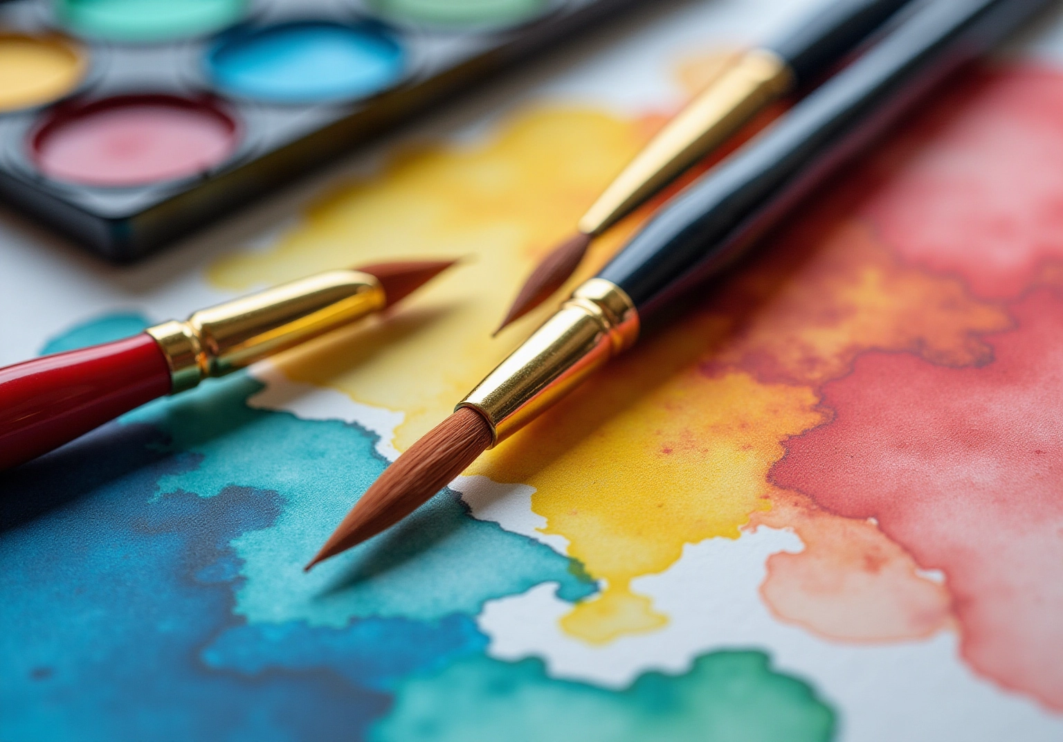 Winsor & Newton Cotman Brushes in Creative Workspace Winsor & Newton Cotman Brushes in Creative Workspace