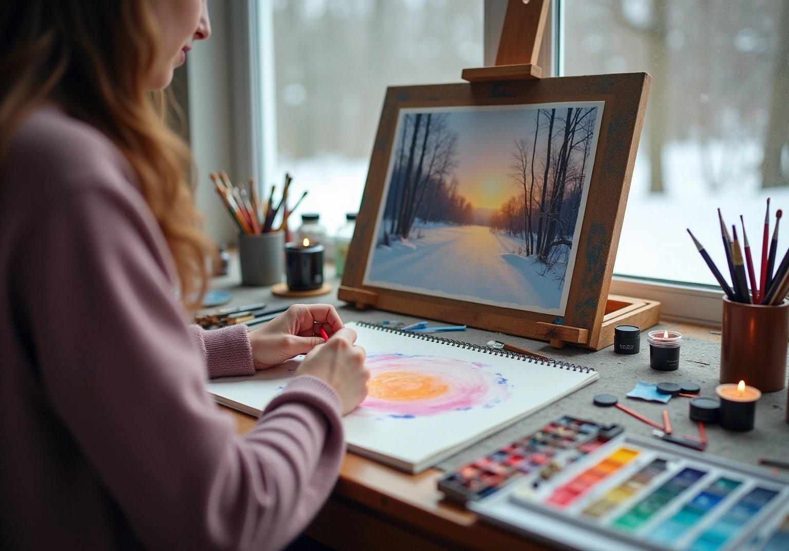 Winter Watercolor Painting Troubleshooting