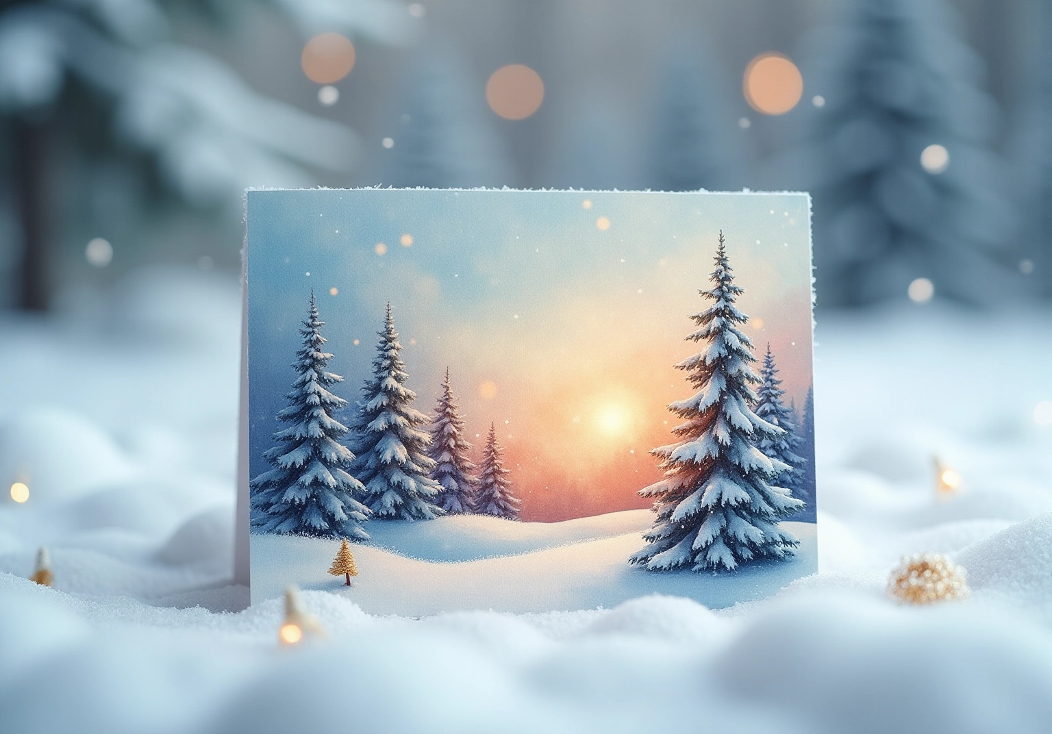 Winter Wonderland Watercolor Card