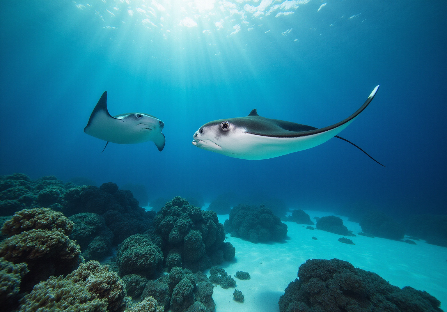 Graceful Manta Rays in Hanifaru Bay
