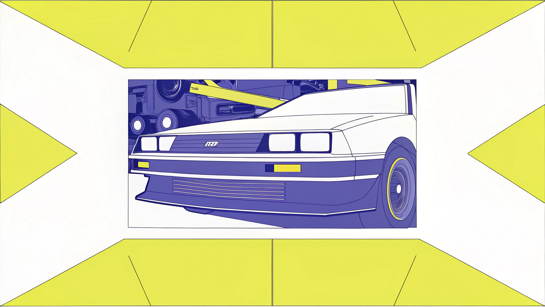 Iconic DeLorean DMC-12 in an Automotive Workshop