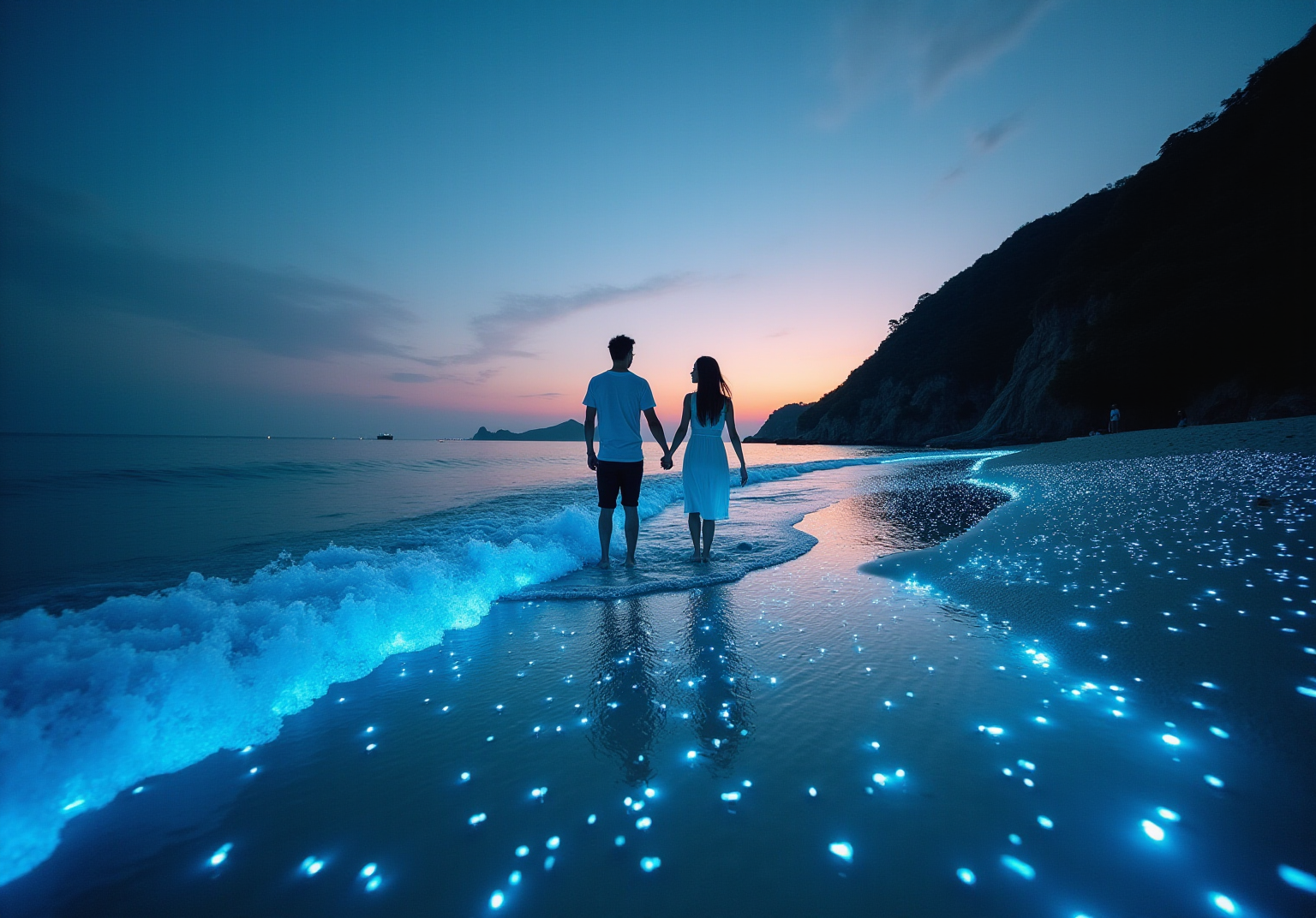 Romantic Dusk at Sam Mun Tsai Beach