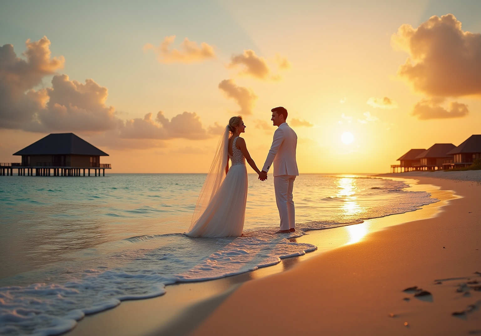 Romantic Maldives Beach Wedding